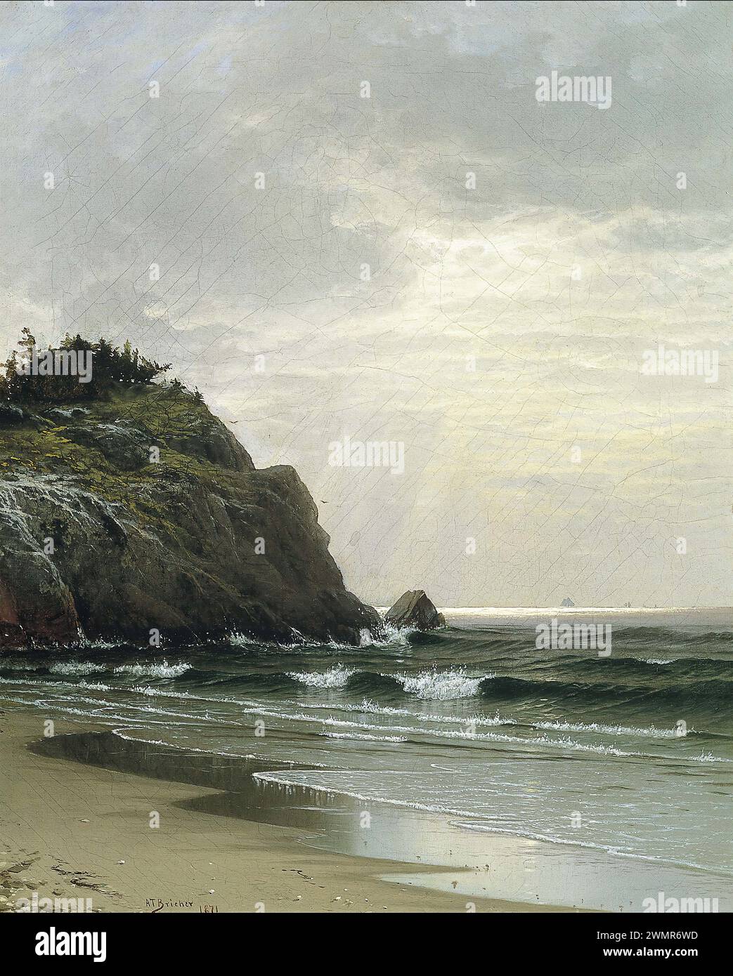 Bricher Alfred Thompson - Cloudy day (1871 Stock Photo - Alamy