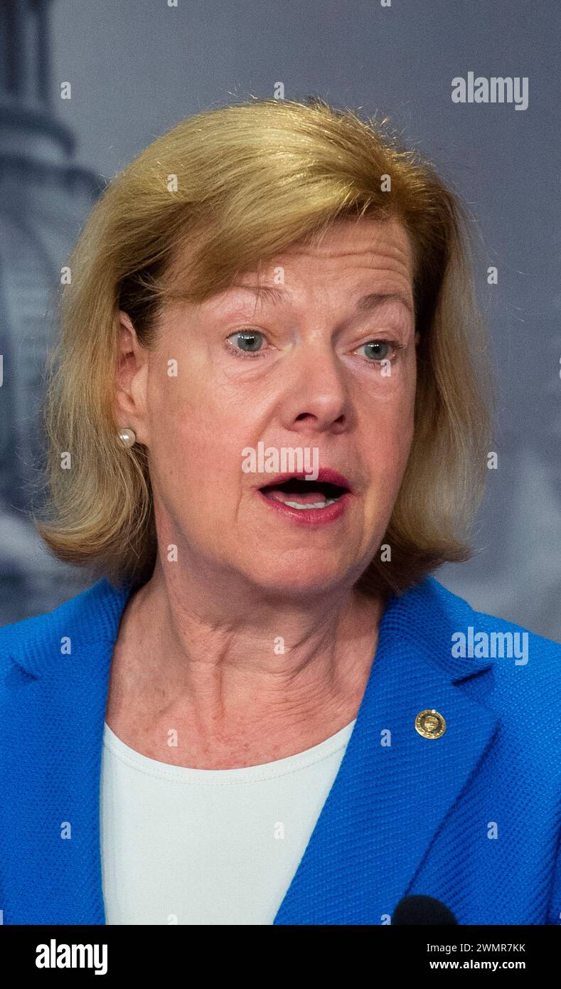 United States Senator Tammy Baldwin (Democrat of Wisconsin) offers ...