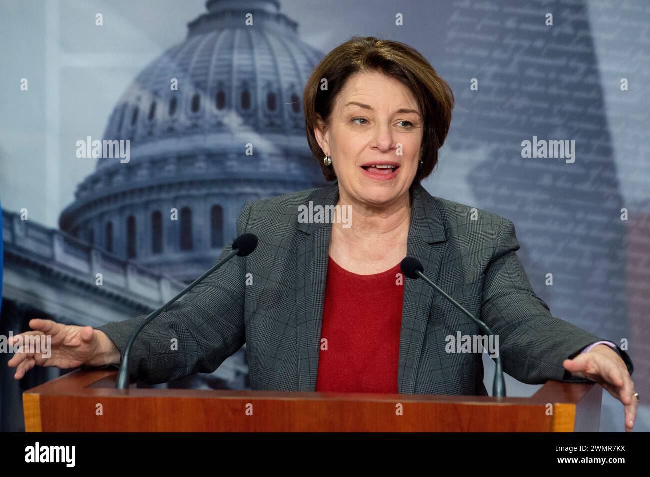 United States Senator Amy Klobuchar (Democrat of Minnesota) offers ...