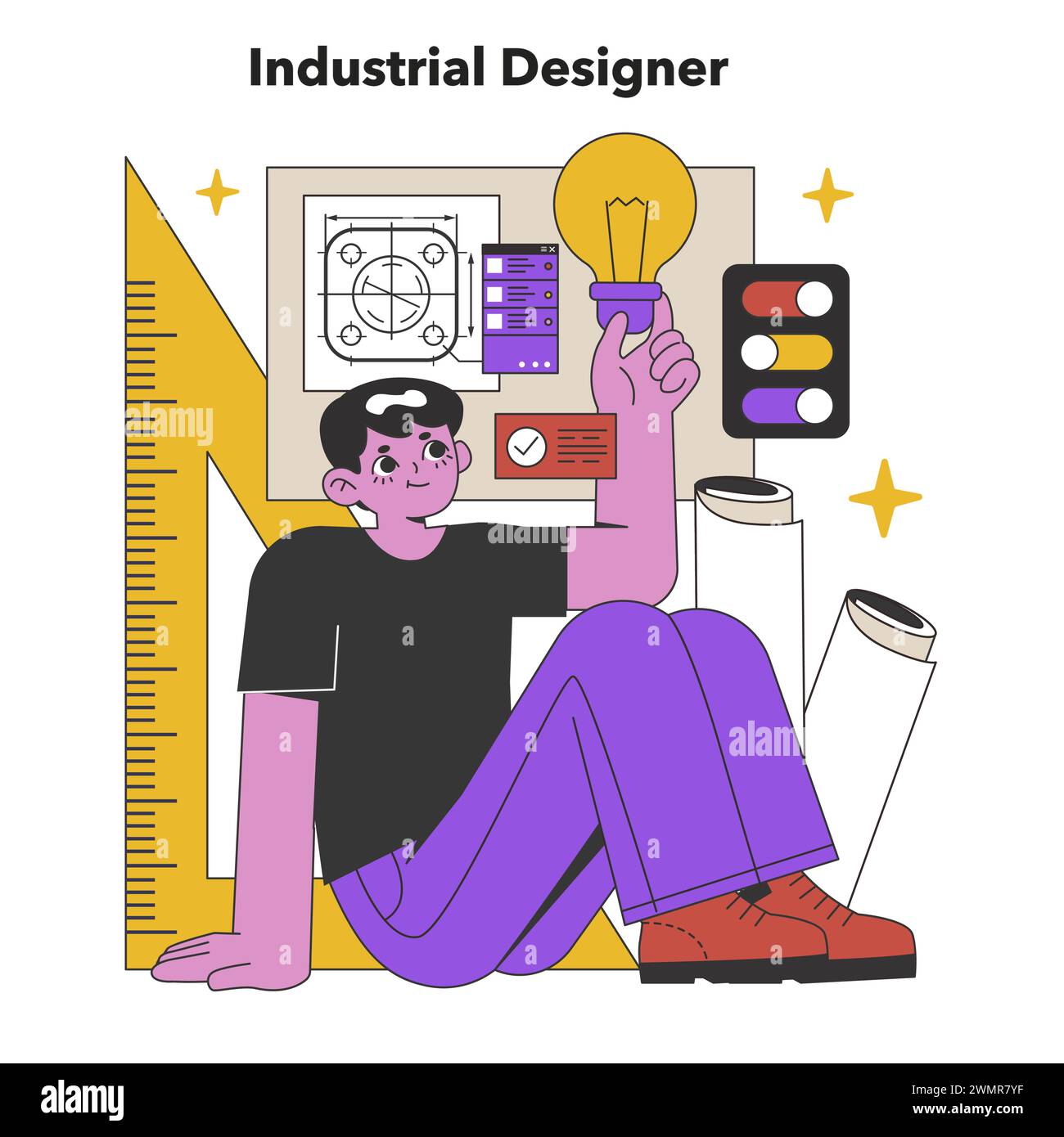 Innovative Industrial Designer Conceptualizing Products. A visionary ...