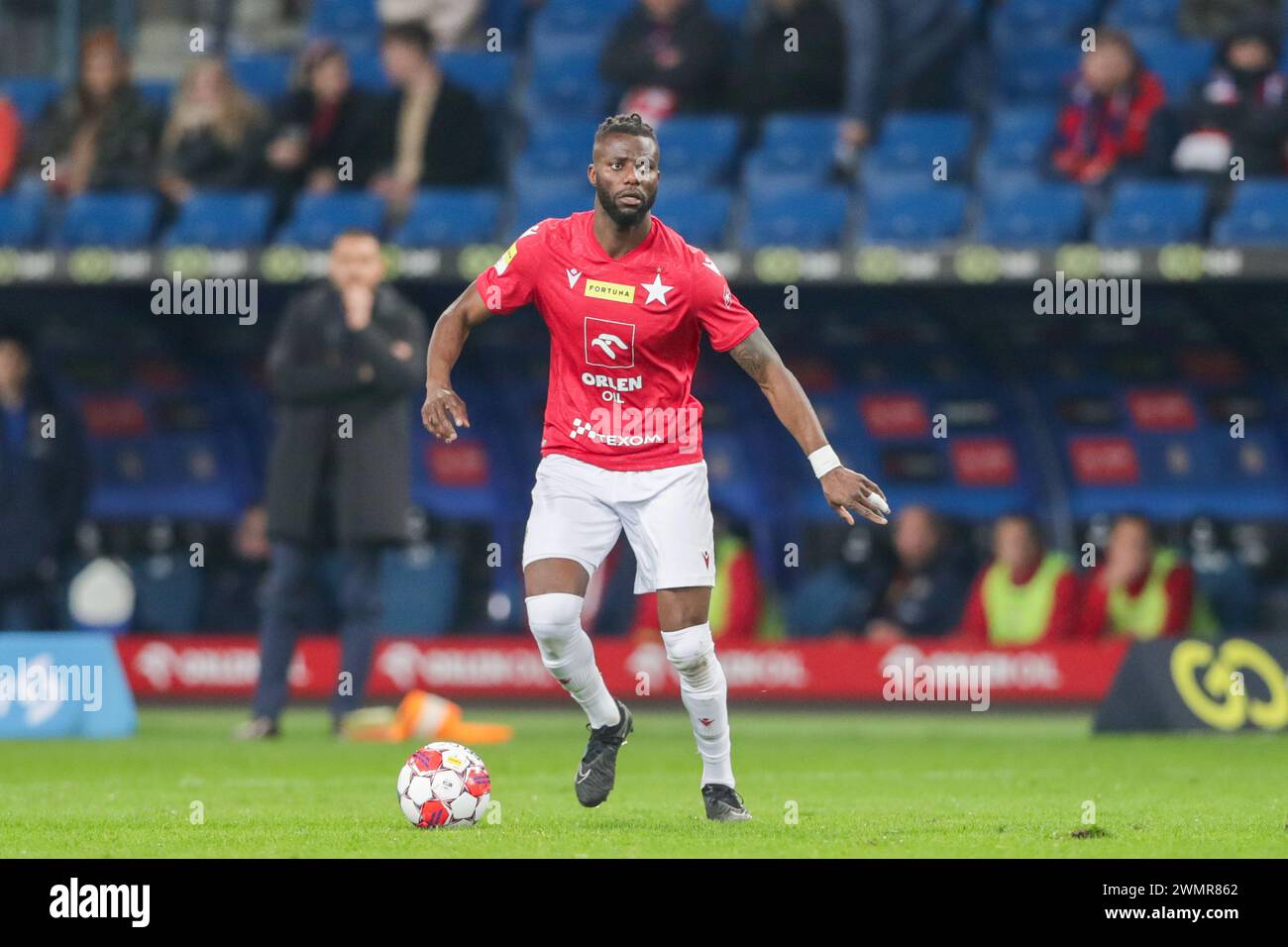 Joseph Colley of Wisla Krakow seen in action during Fortuna 1 Polish ...