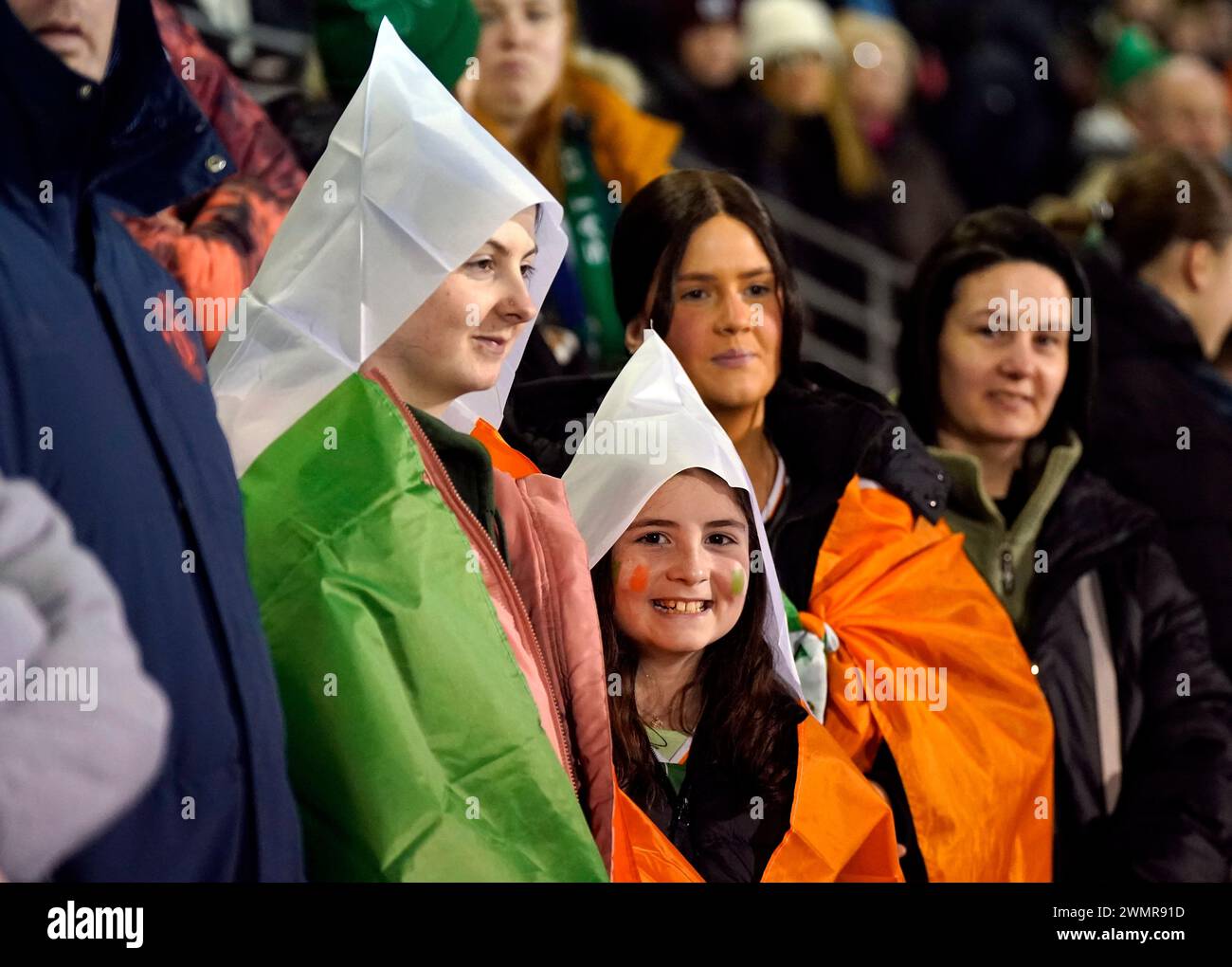 Republic of Ireland fans during the Women's International Friendly ...