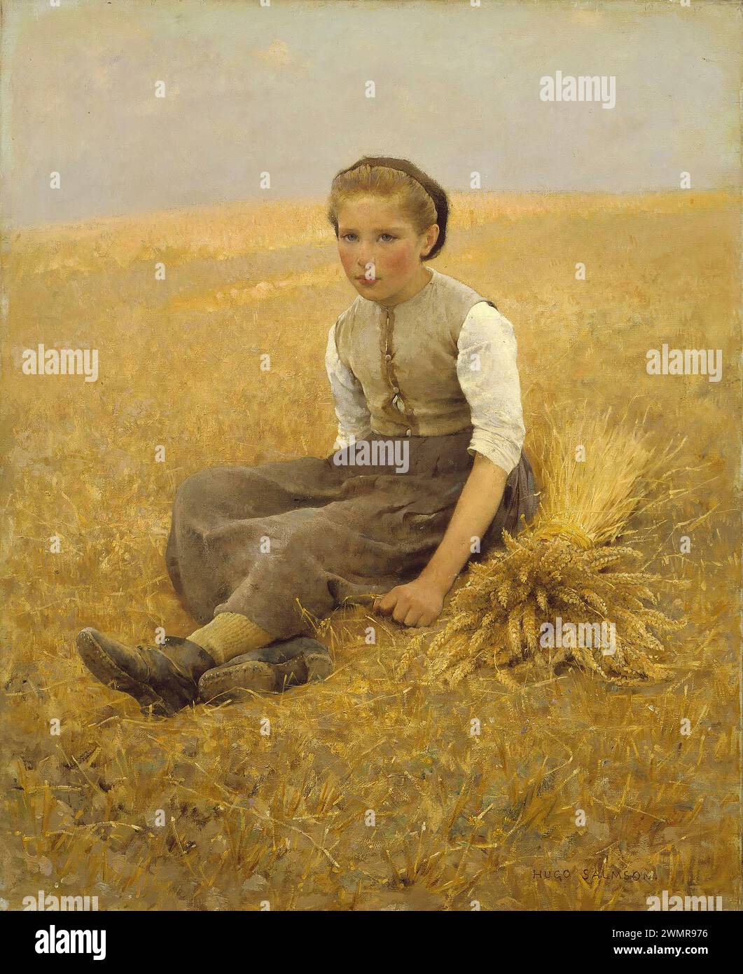 Salmon Hugo - The Little Gleaner (1884 Stock Photo - Alamy