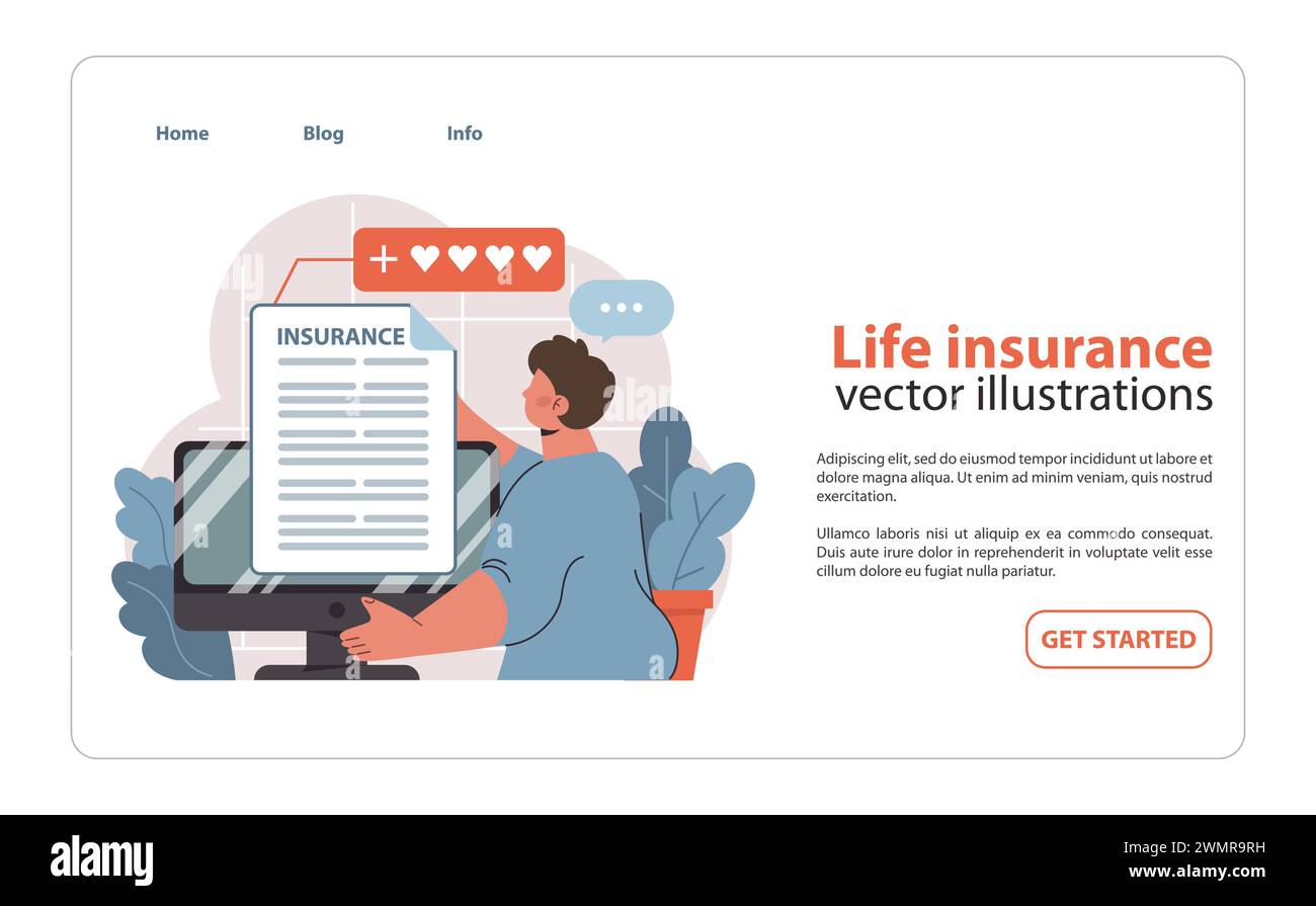 Life insurance concept. Individual securing future with a comprehensive ...