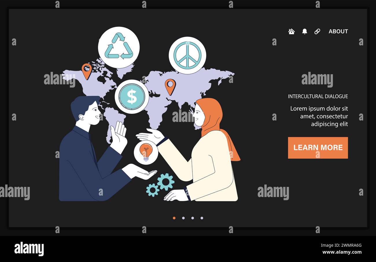 Political action web or landing. Global cooperation for sustainability ...