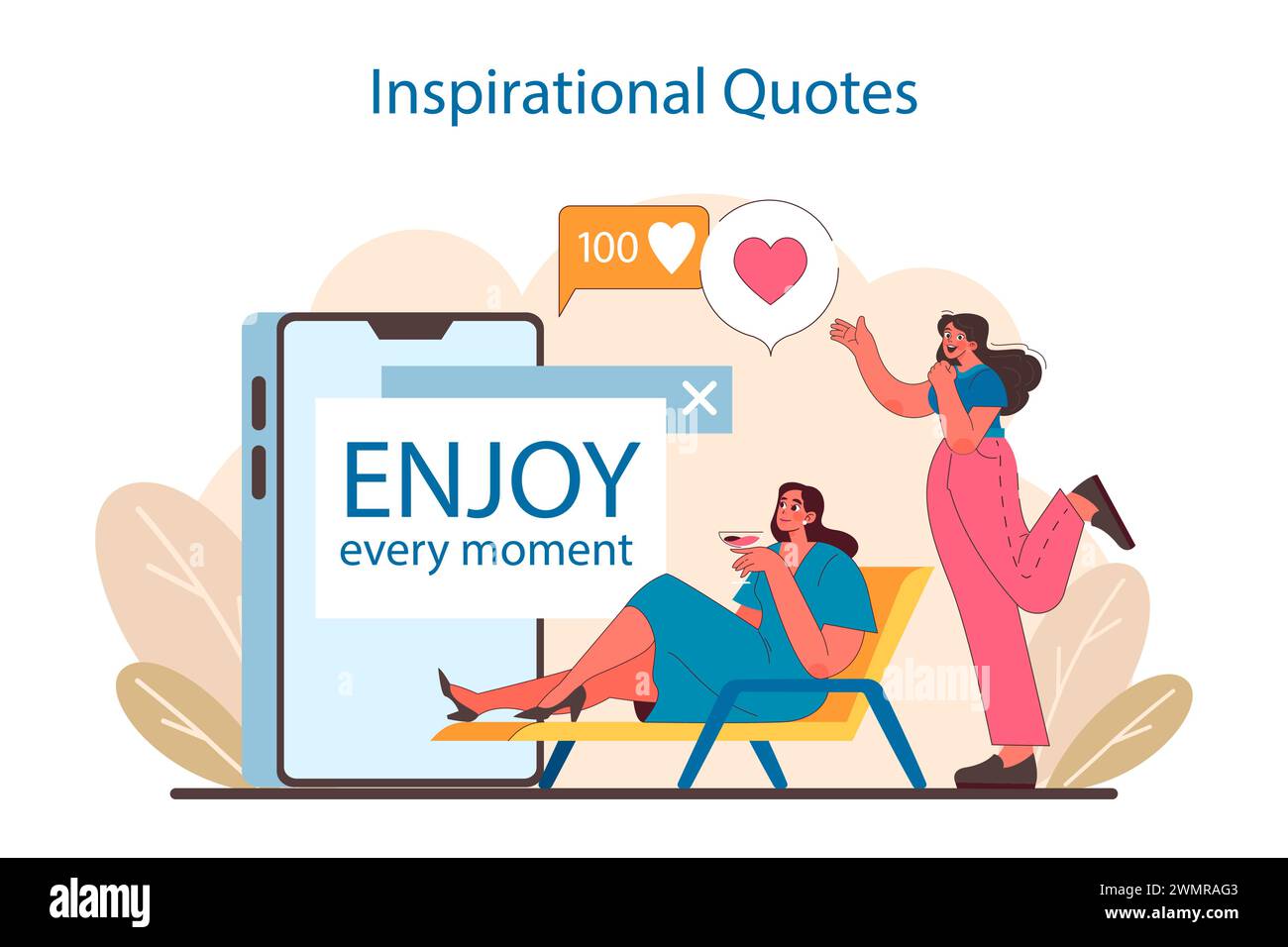 Digital Positivity Spread concept. People sharing and embracing ...