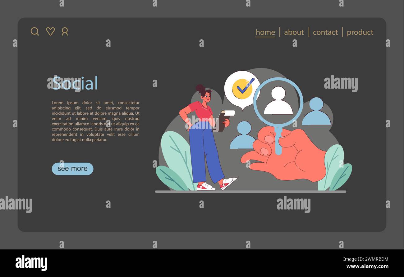 Social factor in PEST analysis. Marketer scrutinizing societal trends ...