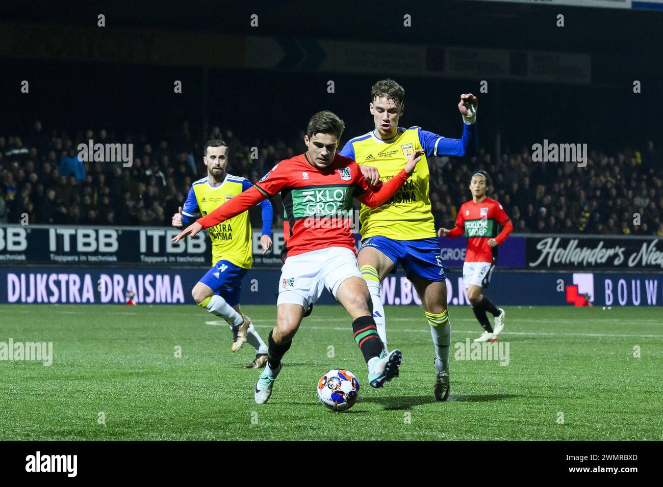 LEEUWARDEN - (l-r) Bart van Rooij of NEC Nijmegen, Agustin Anello of SC ...