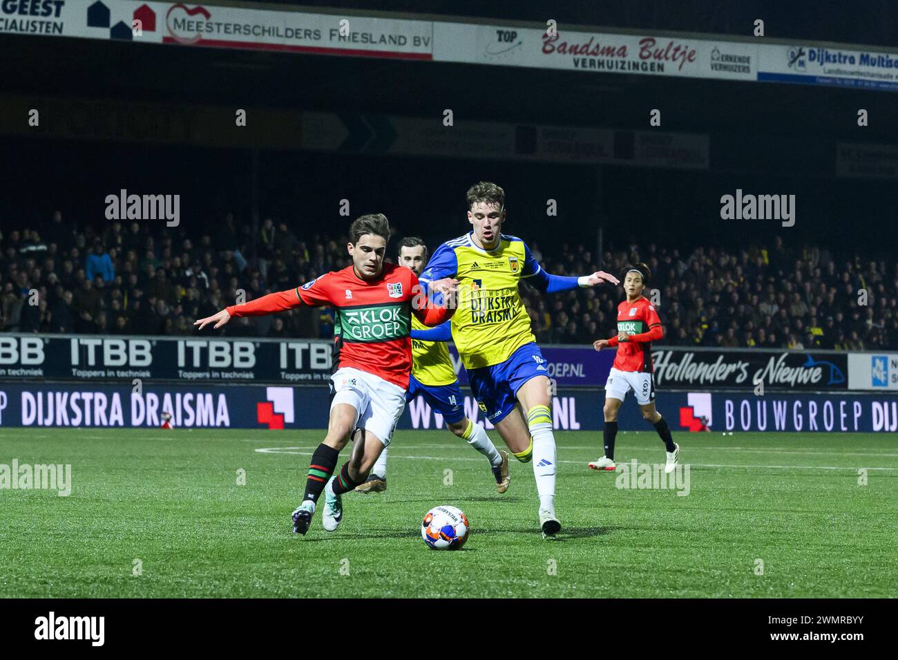 LEEUWARDEN - (l-r) Bart van Rooij of NEC Nijmegen, Agustin Anello of SC ...
