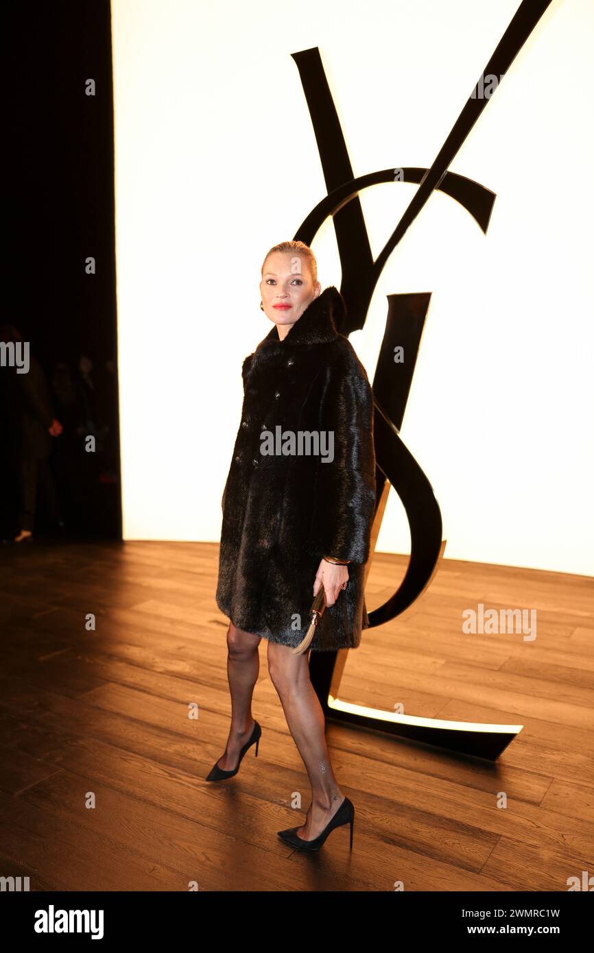 Kate Moss attends the Yves Saint Laurent Fall/Winter 2024-2025 ready-to ...