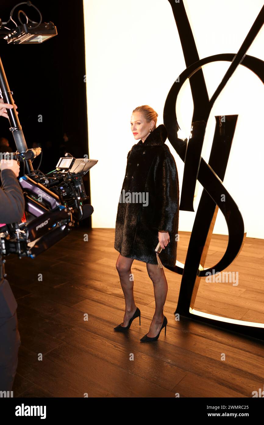 Kate Moss attends the Yves Saint Laurent Fall/Winter 2024-2025 ready-to ...