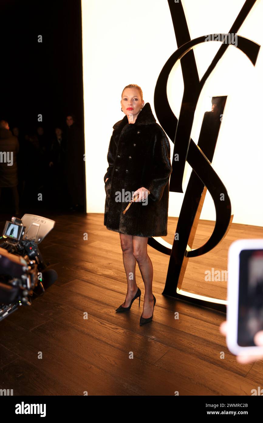 Kate Moss attends the Yves Saint Laurent Fall/Winter 2024-2025 ready-to ...