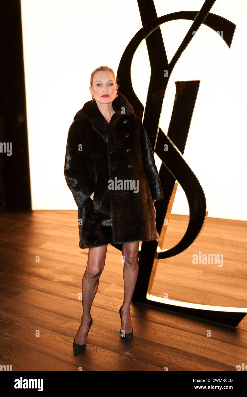 Kate Moss attends the Yves Saint Laurent Fall/Winter 2024-2025 ready-to ...