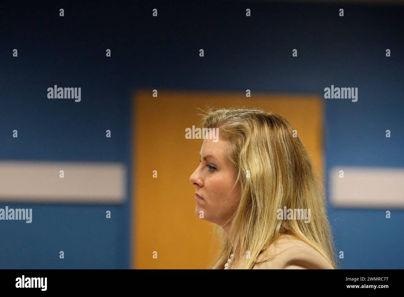 Attorney Ashleigh Merchant' speaks in court Tuesday, Feb. 27, 2024, in ...