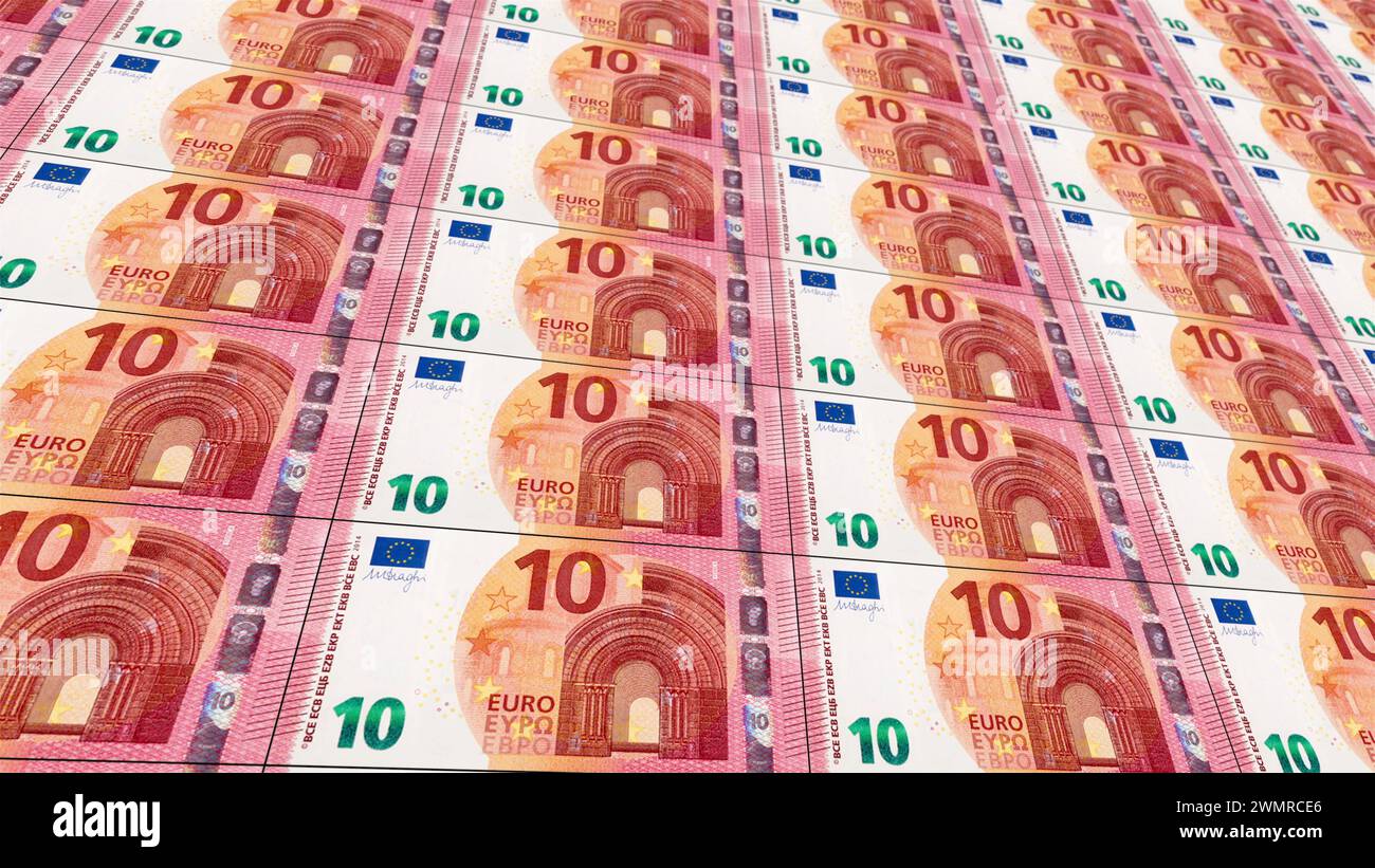 10 Euro Banknote. Close-up Stock Photo - Alamy