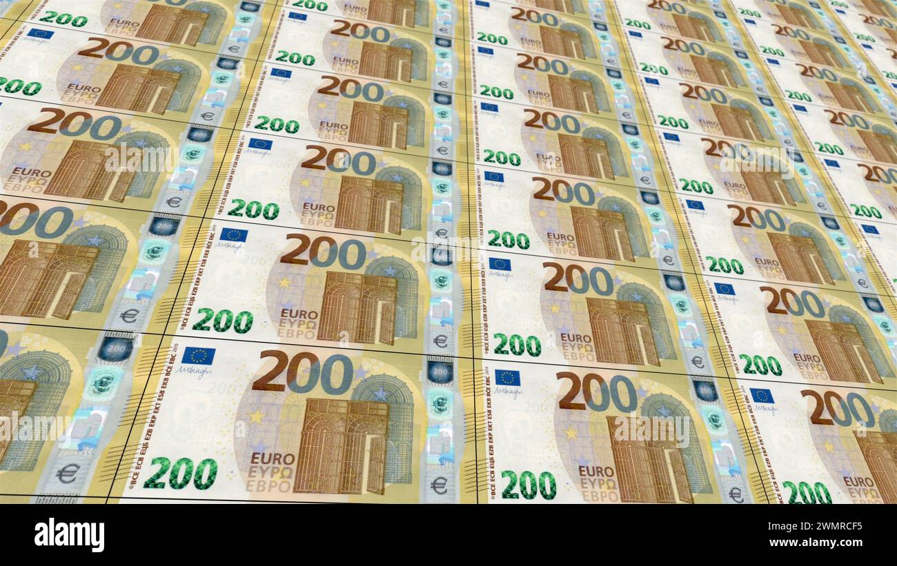 200 Euro Banknote Stock Photo - Alamy