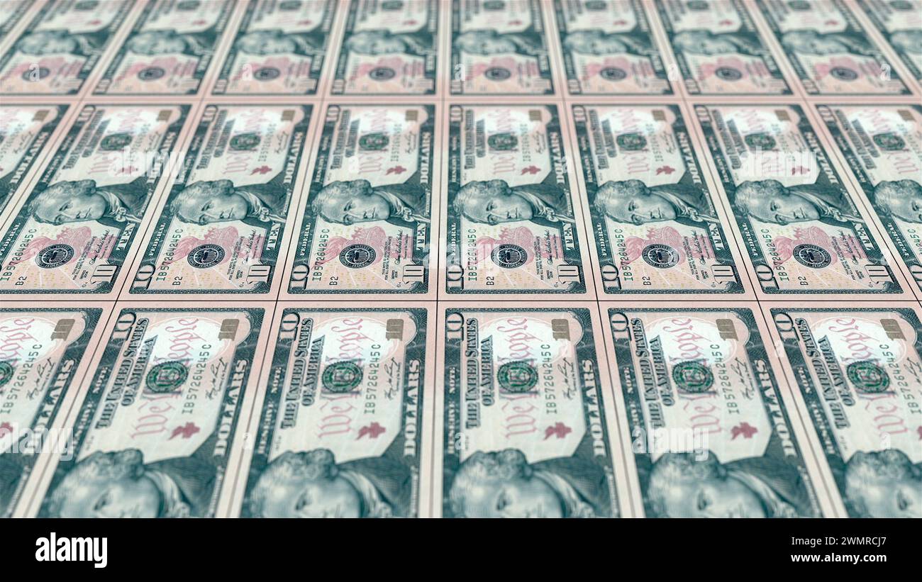 Ten Dollars. Horizontal Stock Photo - Alamy