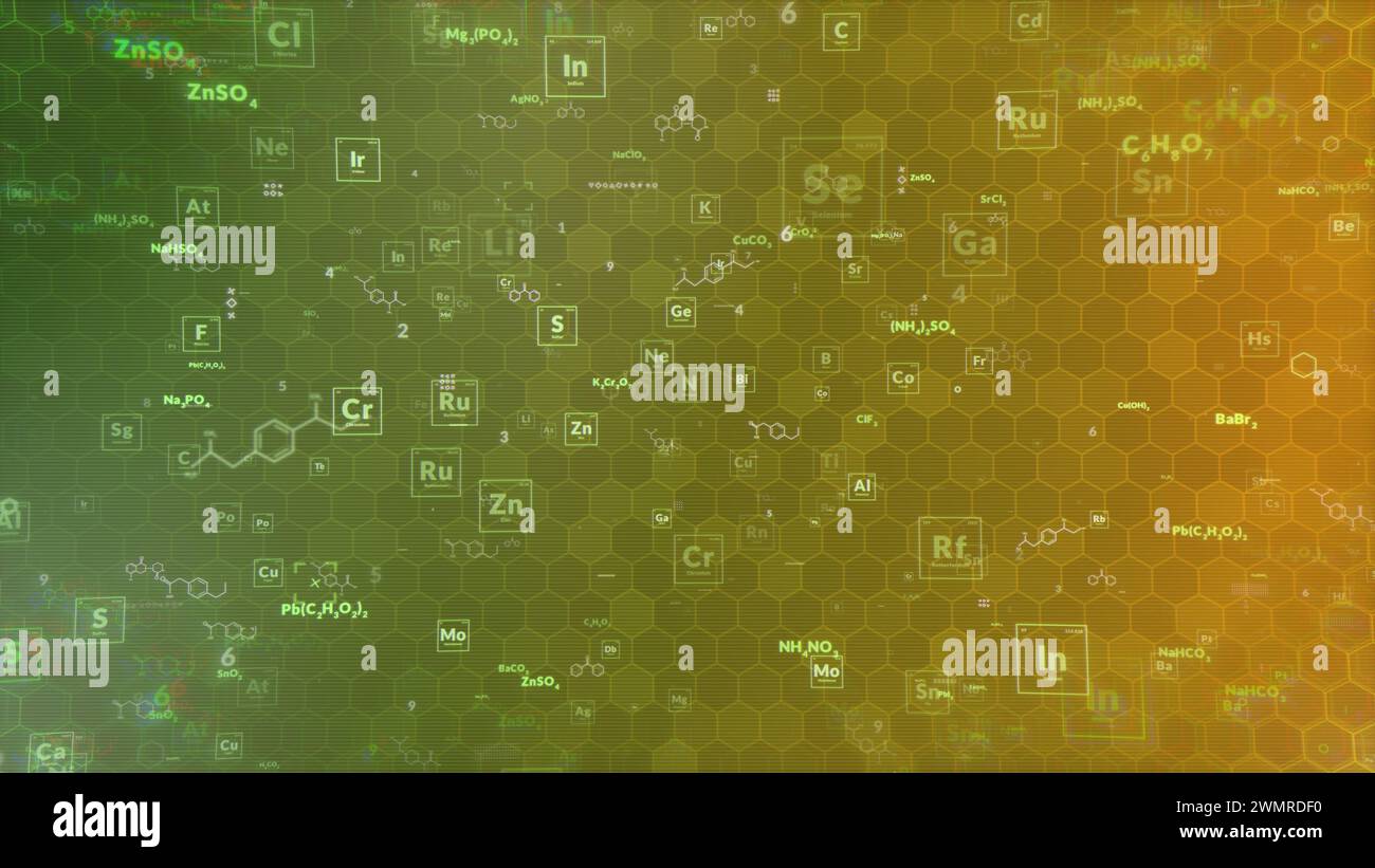 Toxic Color, Symbols of Chemical Elements Stock Photo - Alamy