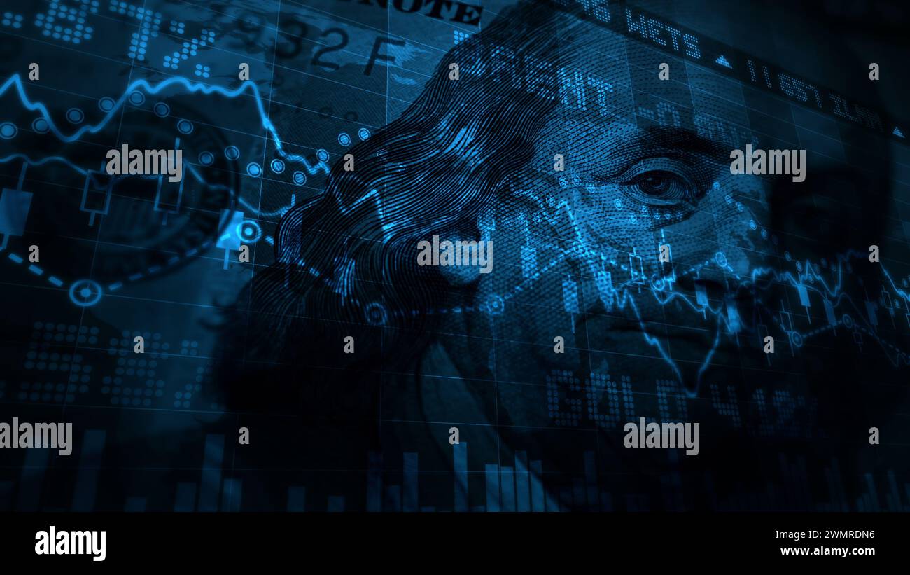 Stock Market Price Changes. Digital Visualization Stock Photo - Alamy