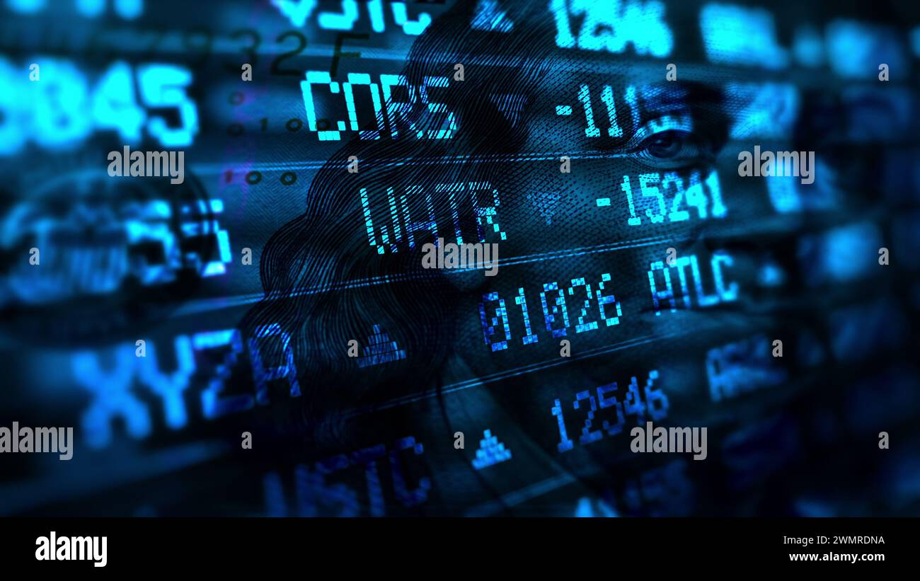 Stock Market Price Changes. Digital Visualization Stock Photo - Alamy