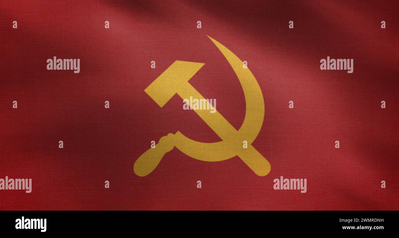 Hammer and sickle flag hi-res stock photography and images - Alamy
