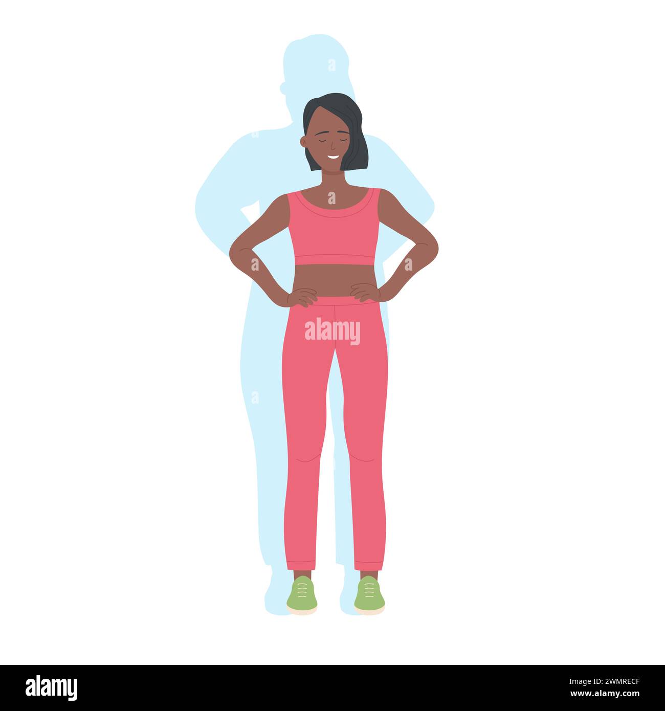 Weight loss before and after. Fitness program, healthy balanced diet ...