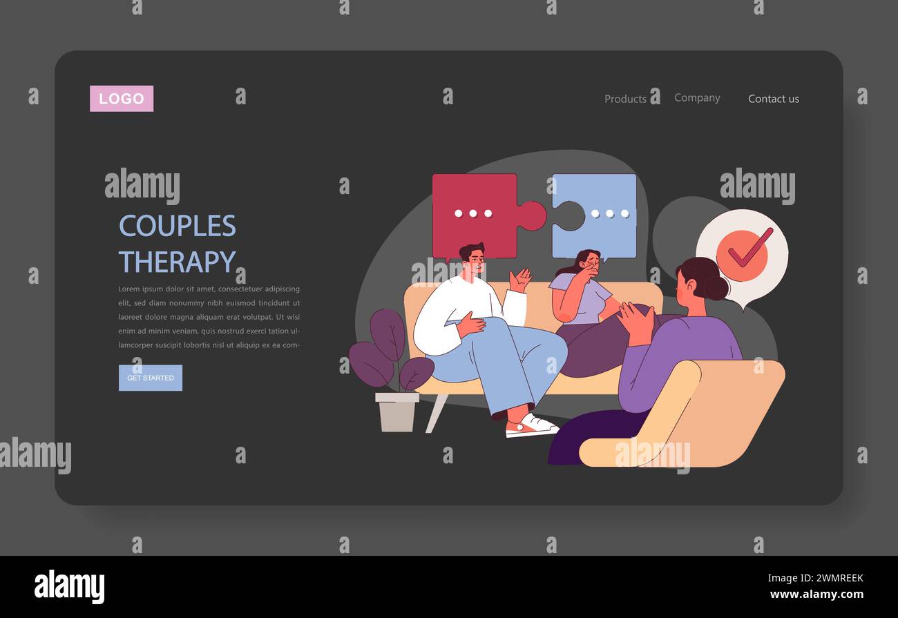 Couples therapy concept. Visual story of communication and problem ...