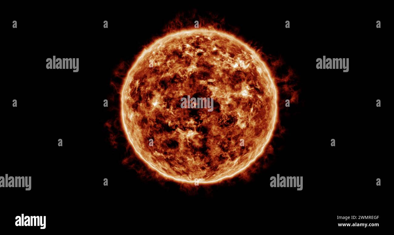 Solar System, Explosions and Sparks in the Sun Stock Photo - Alamy