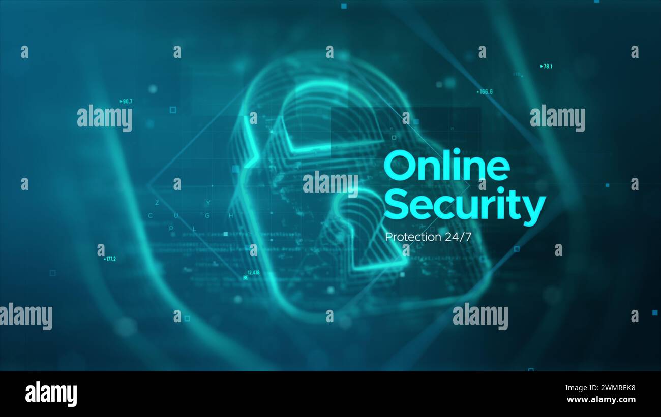 Security data online animation hi-res stock photography and images - Alamy