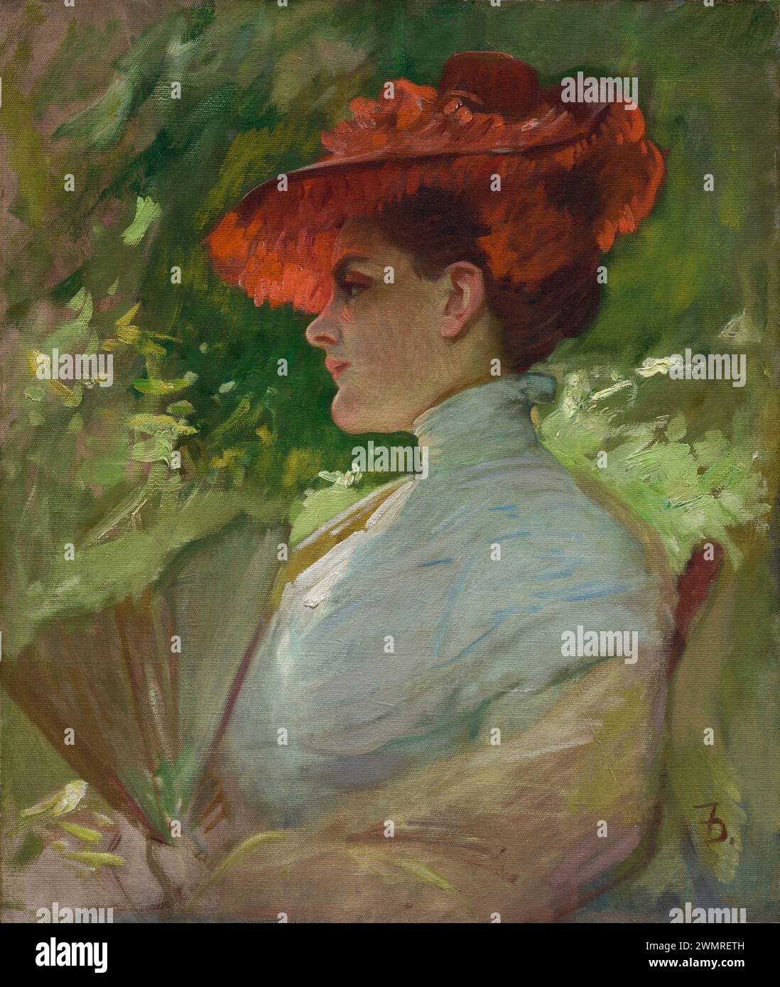 Duveneck Frank - Lady with a Red Hat (Portrait of Maggie Wilson Stock ...