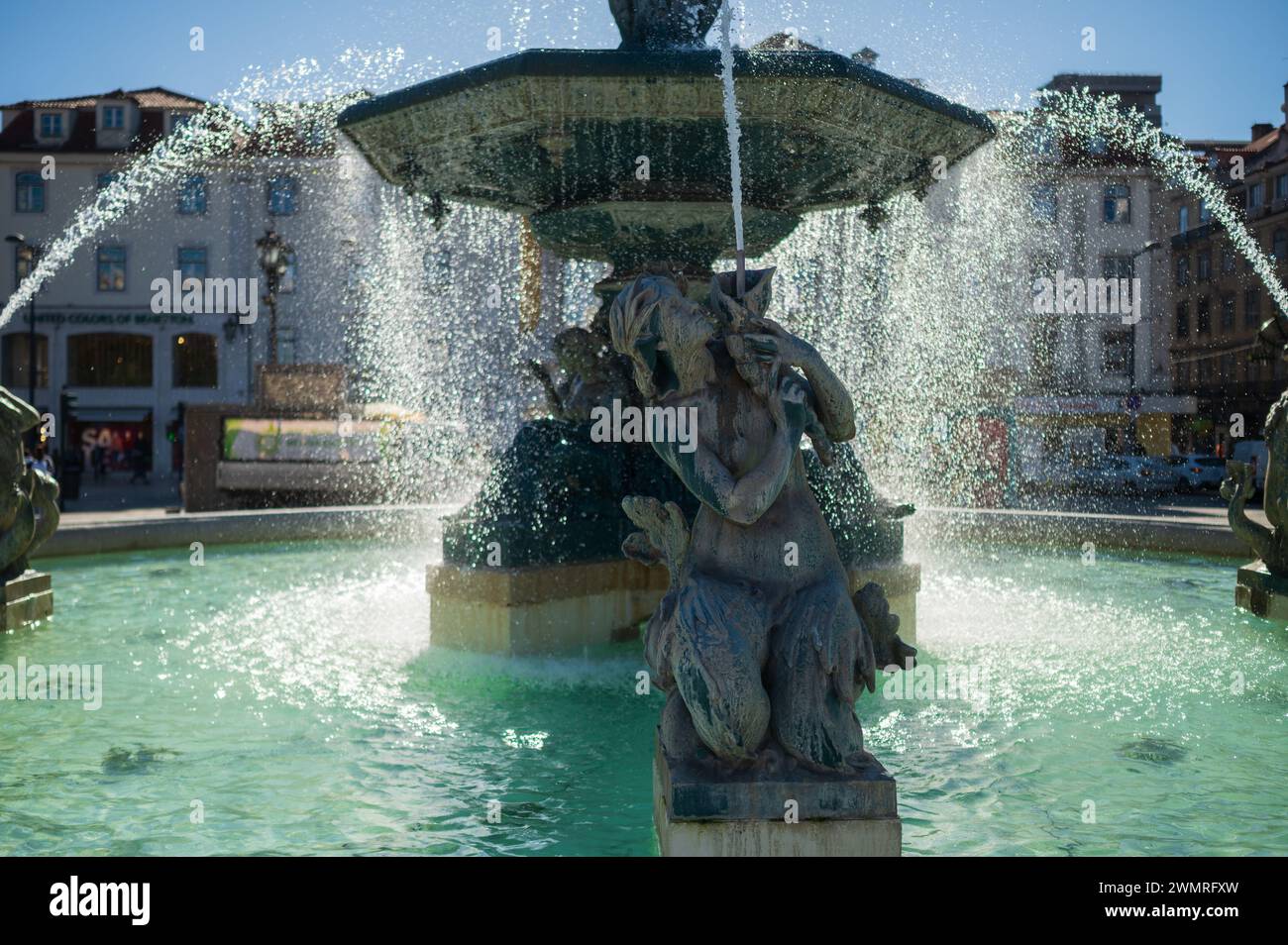 Monumental fountains of rossio hi-res stock photography and images - Alamy