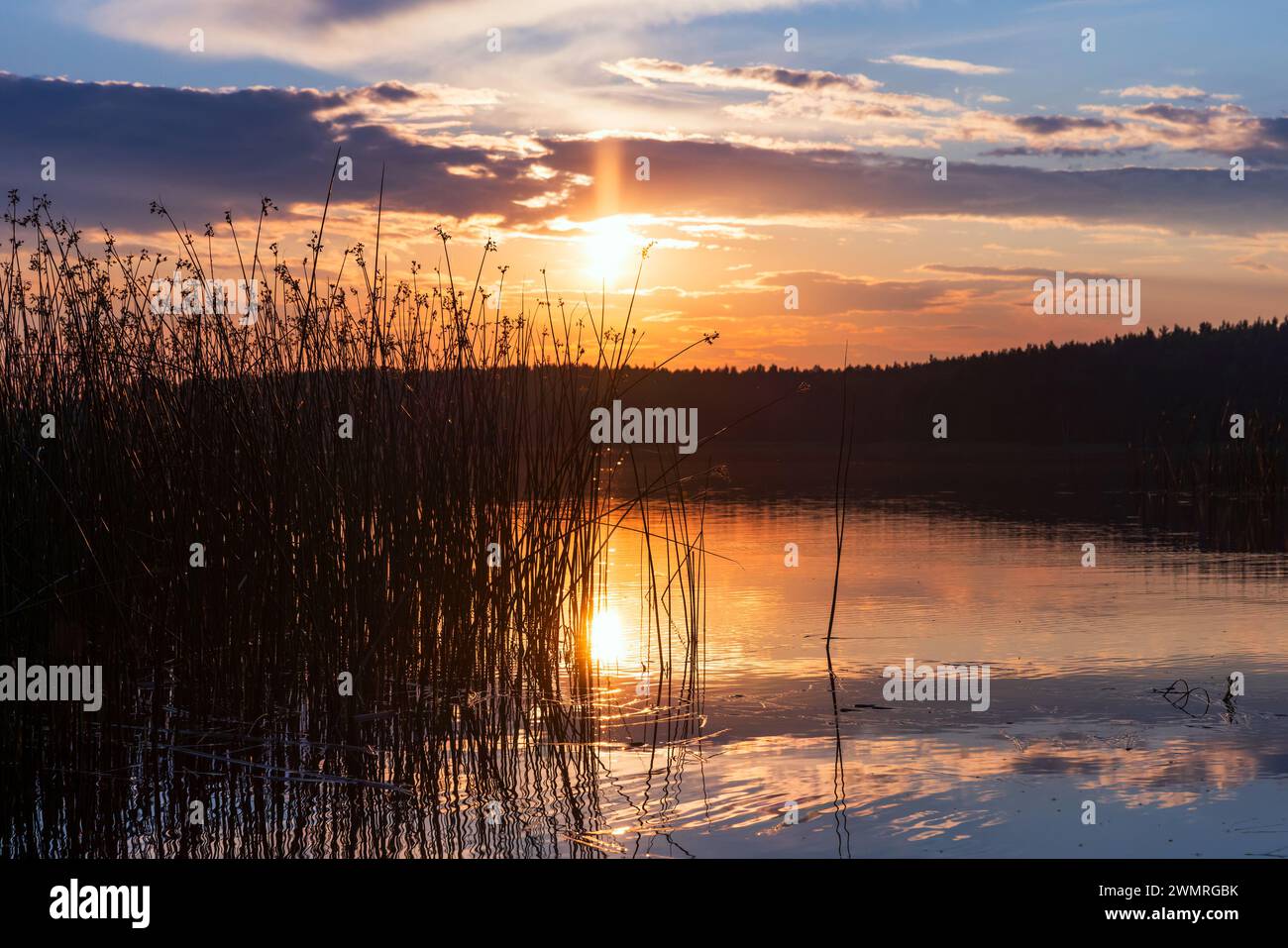 Sunrise sunset over water in hi-res stock photography and images - Alamy