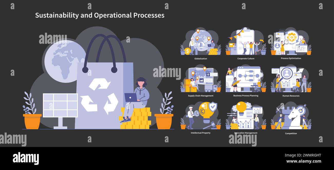 Sustainability supply chain Stock Vector Images - Alamy