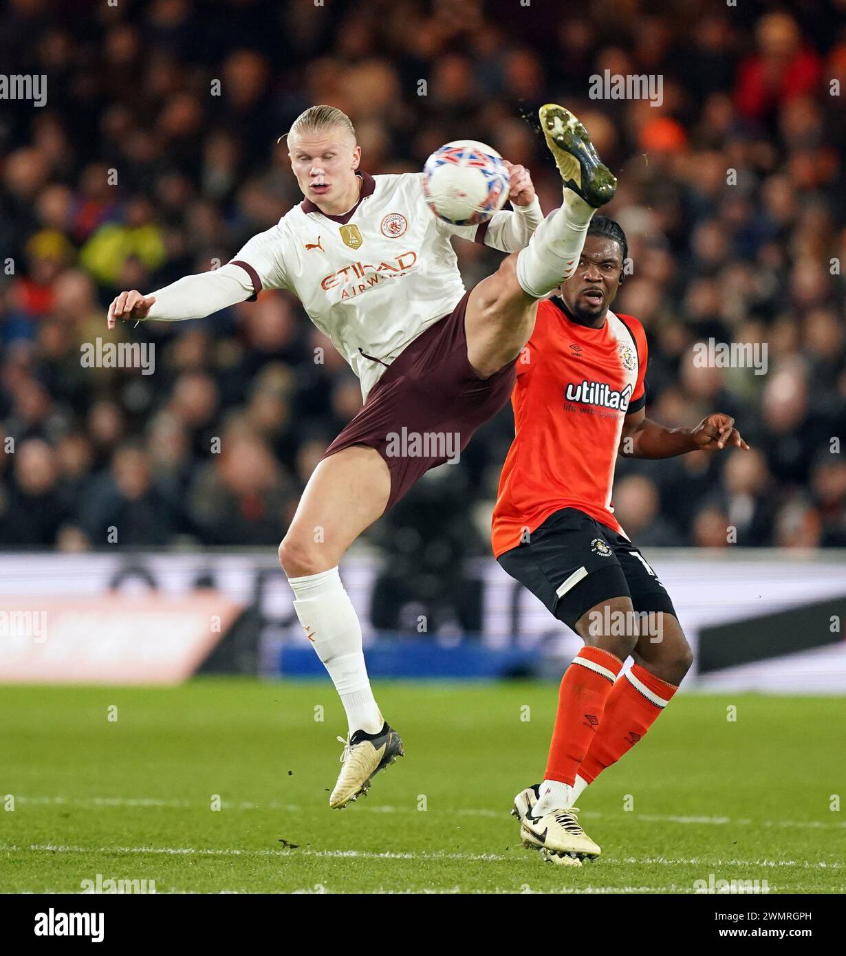 Manchester City's Erling Haaland in action during the Emirates FA Cup ...