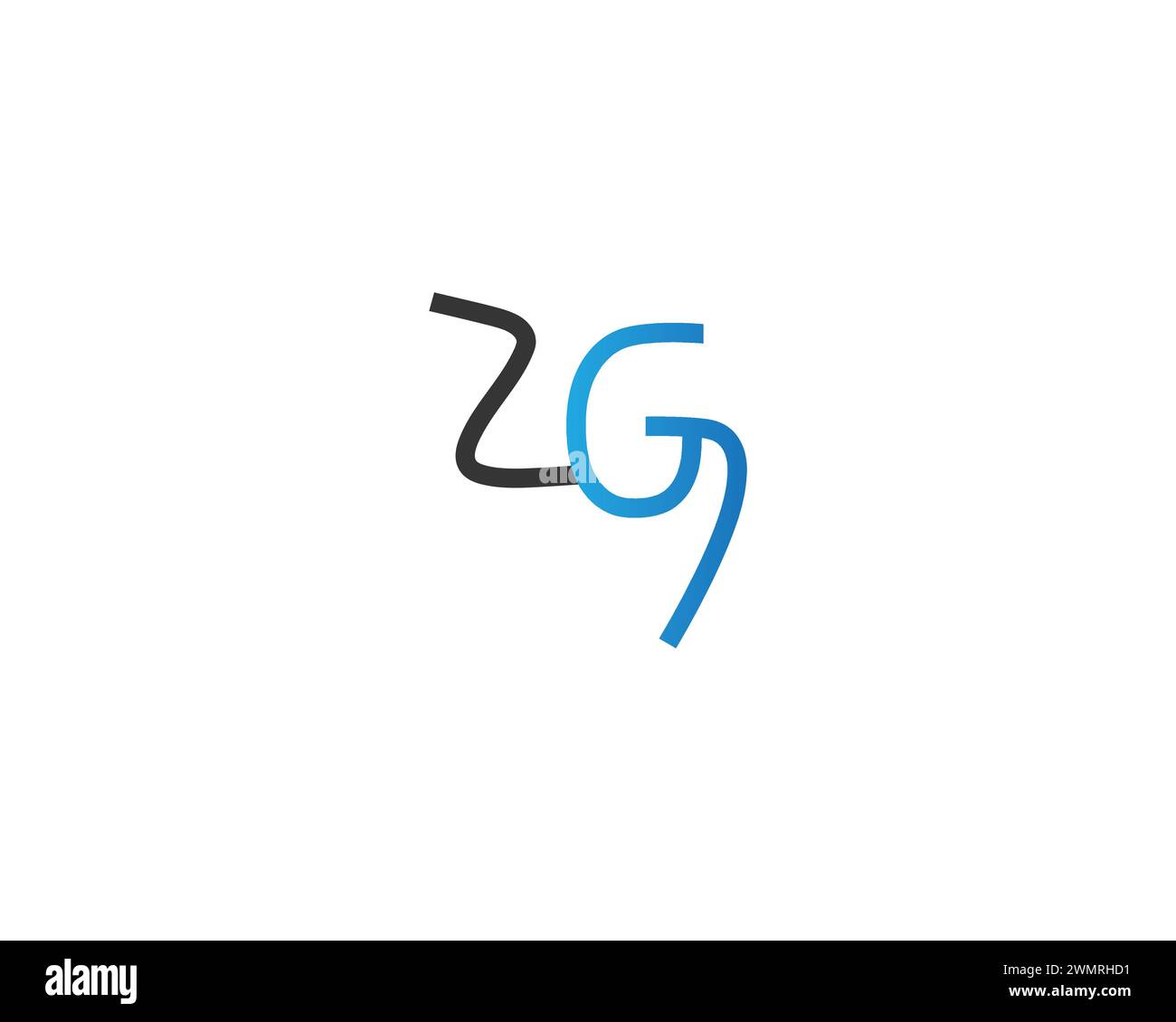 creative letter ZG logo design vector template Stock Vector Image & Art ...