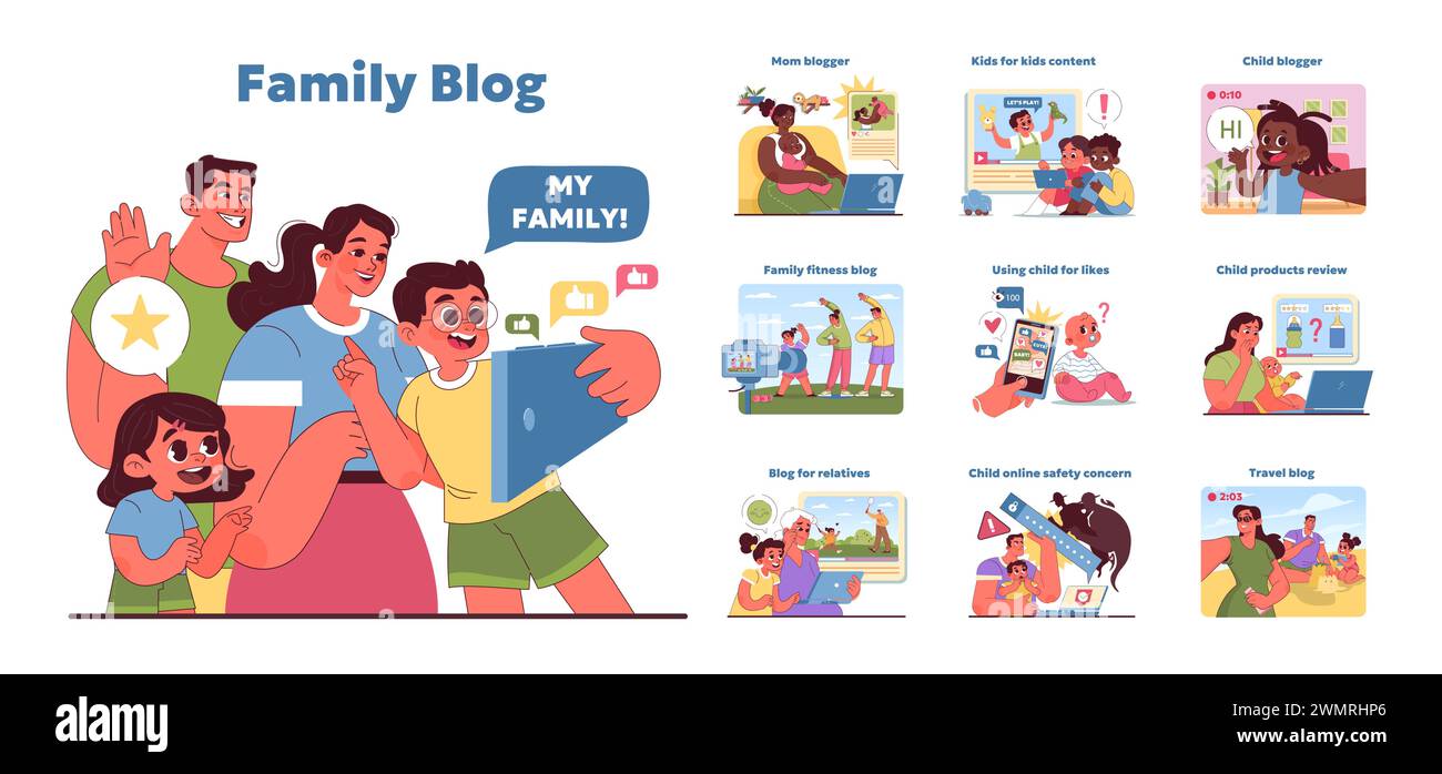 Family blog set. Captures diverse family moments and online ...