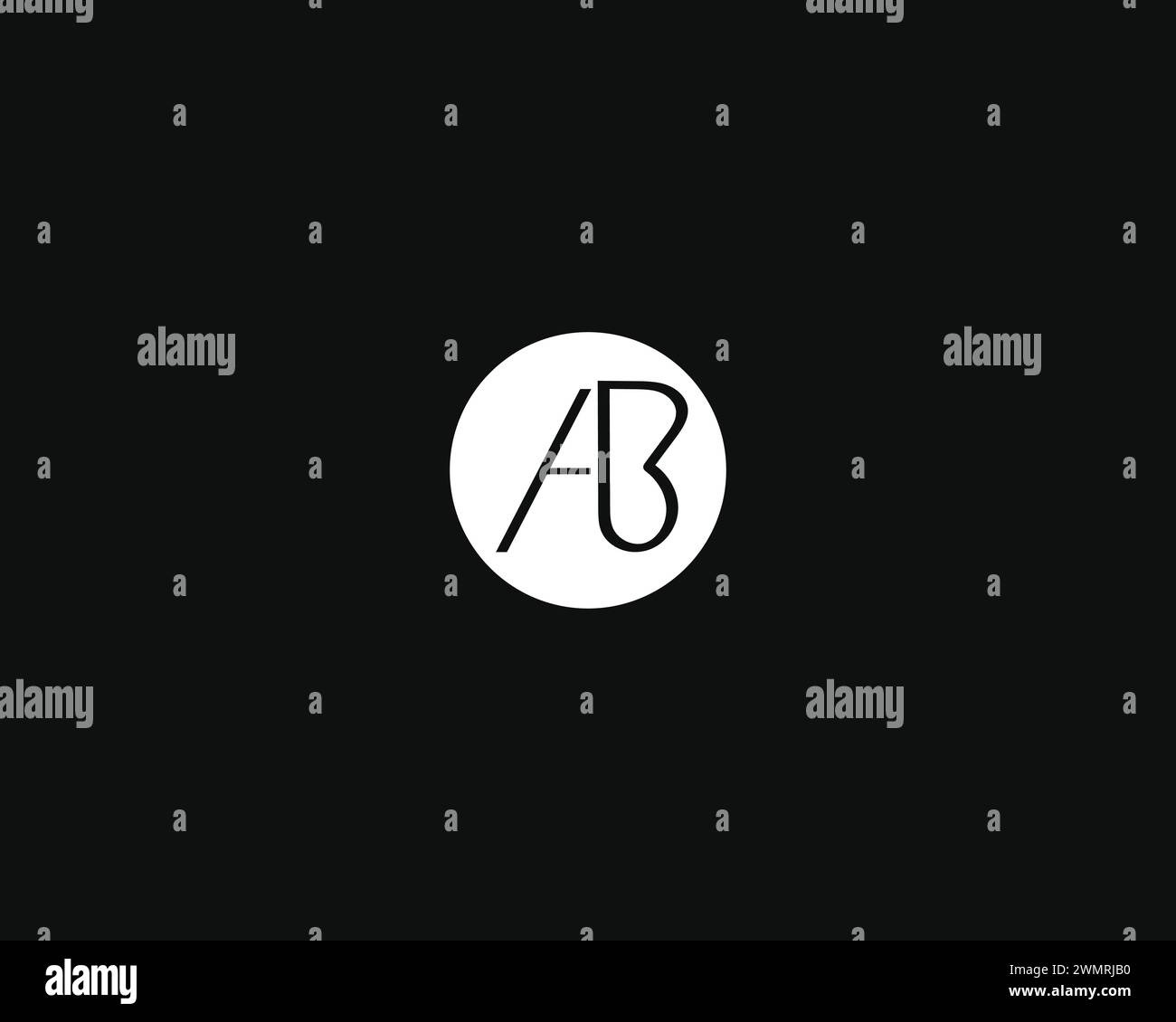 creative letter AB logo design vector Stock Vector Image & Art - Alamy