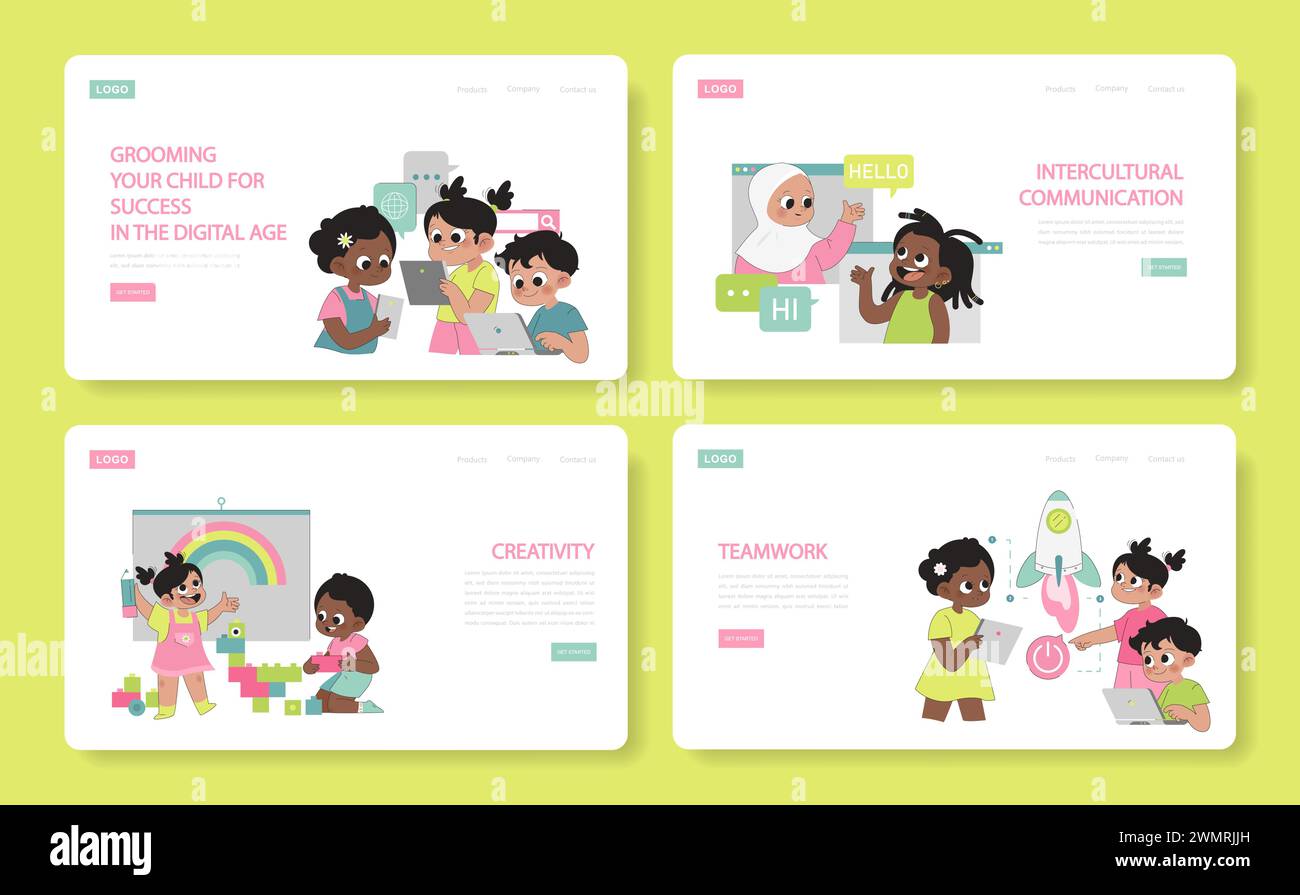 Digital Age Education set. Preparing children for future success through digital fluency and ...