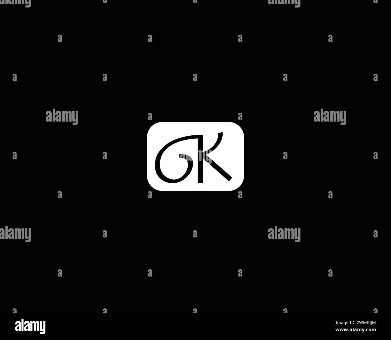 creative letter GK logo design vector template Stock Vector Image & Art ...