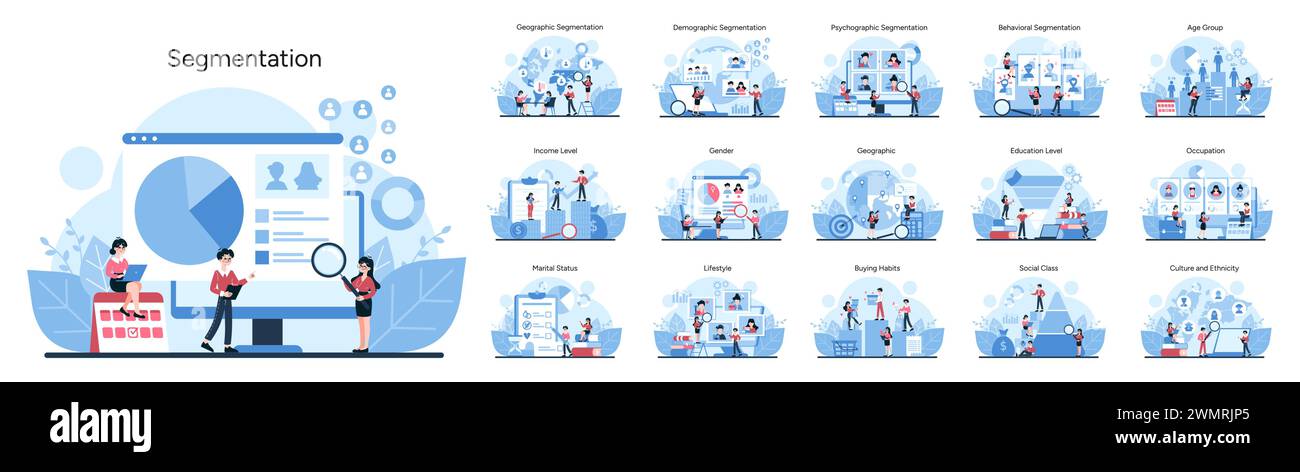 Comprehensive Market Segmentation guide. An all-encompassing vector set ... Comprehensive Market Segmentation guide. An all-encompassing vector set ...
