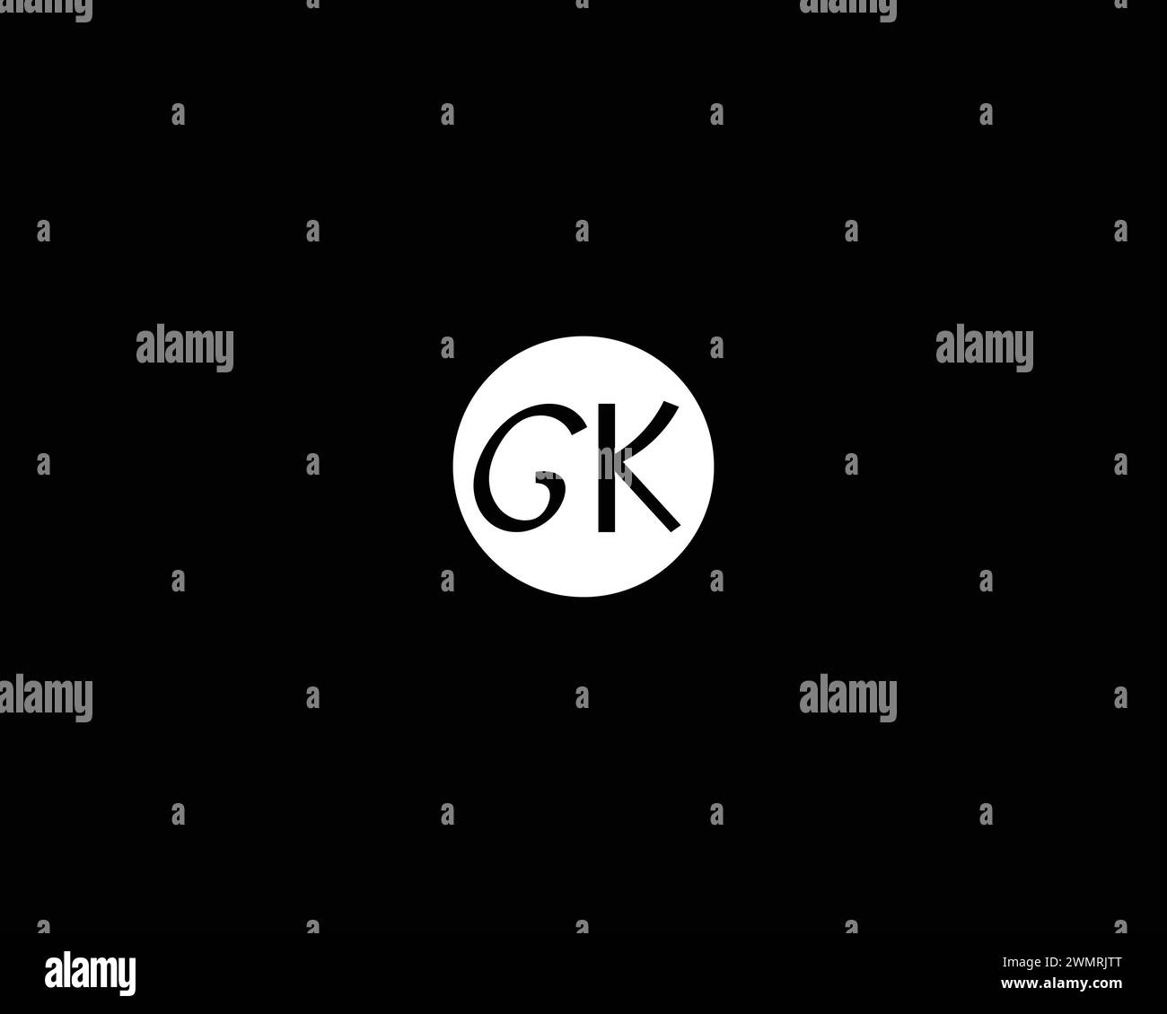 creative letter GK logo design vector template Stock Vector Image & Art ...