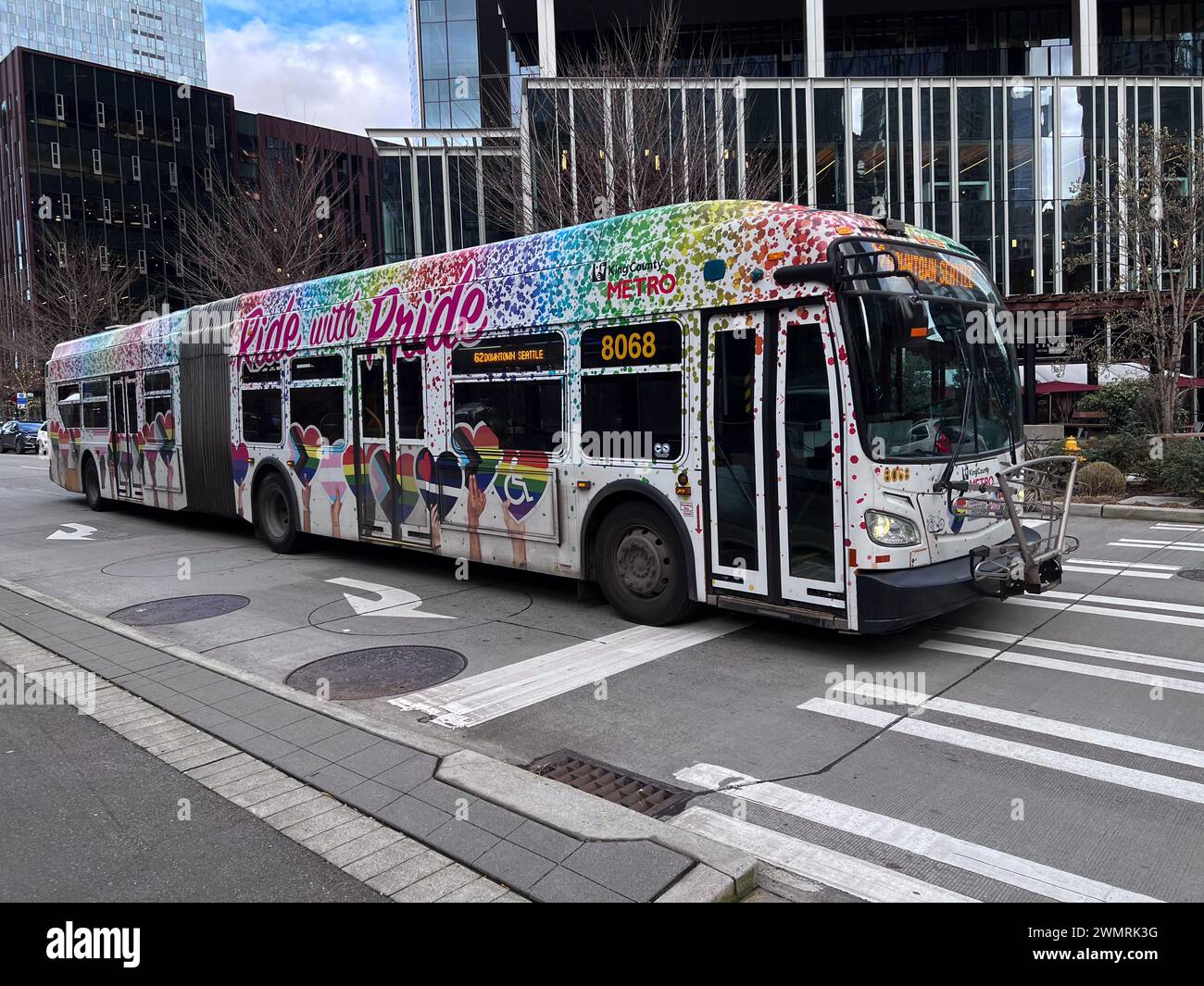 Seattle, USA. 2 Feb, 2024. Seattle Pride Bus Stock Photo - Alamy