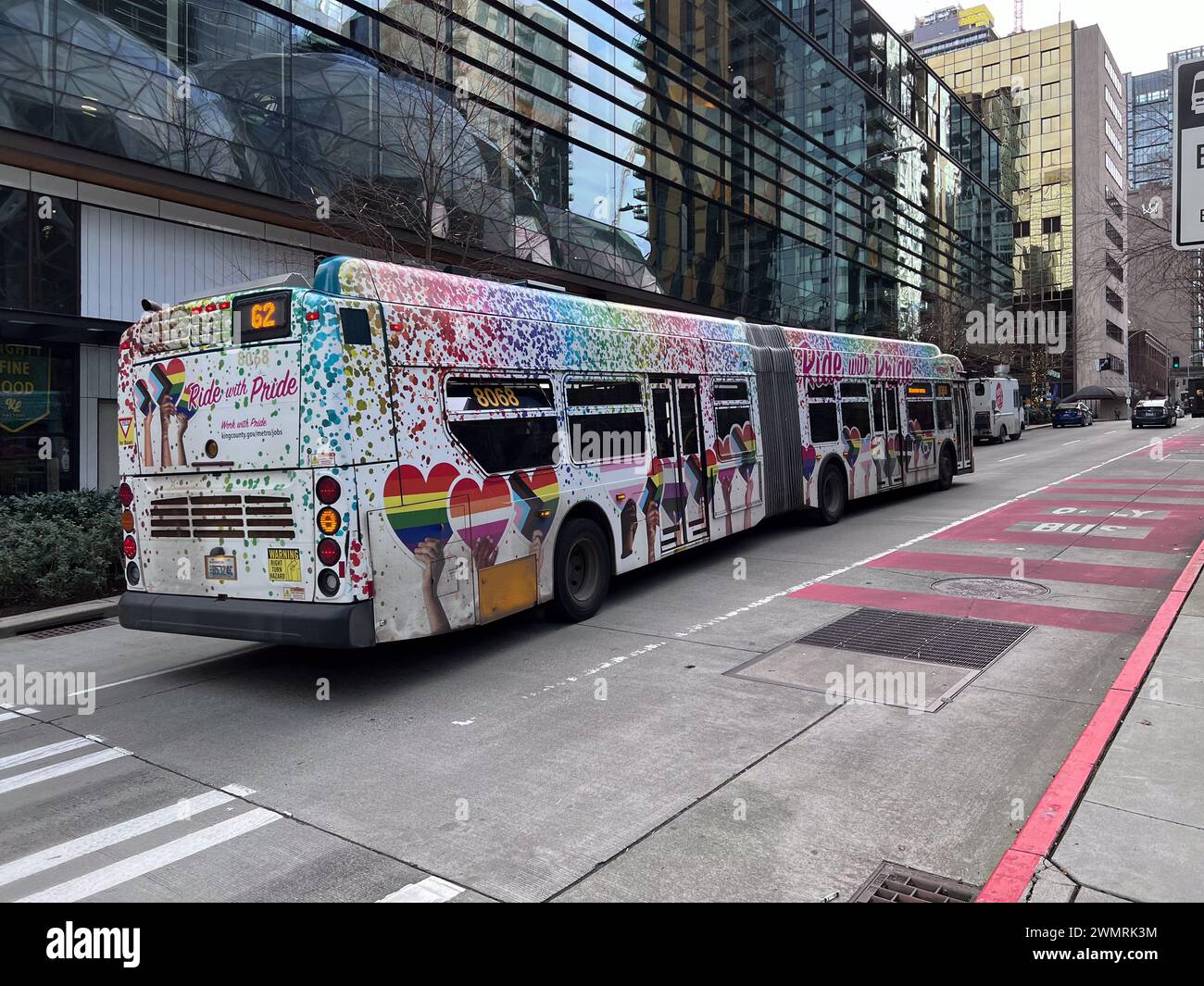 Seattle, USA. 2 Feb, 2024. Seattle Pride Bus Stock Photo - Alamy