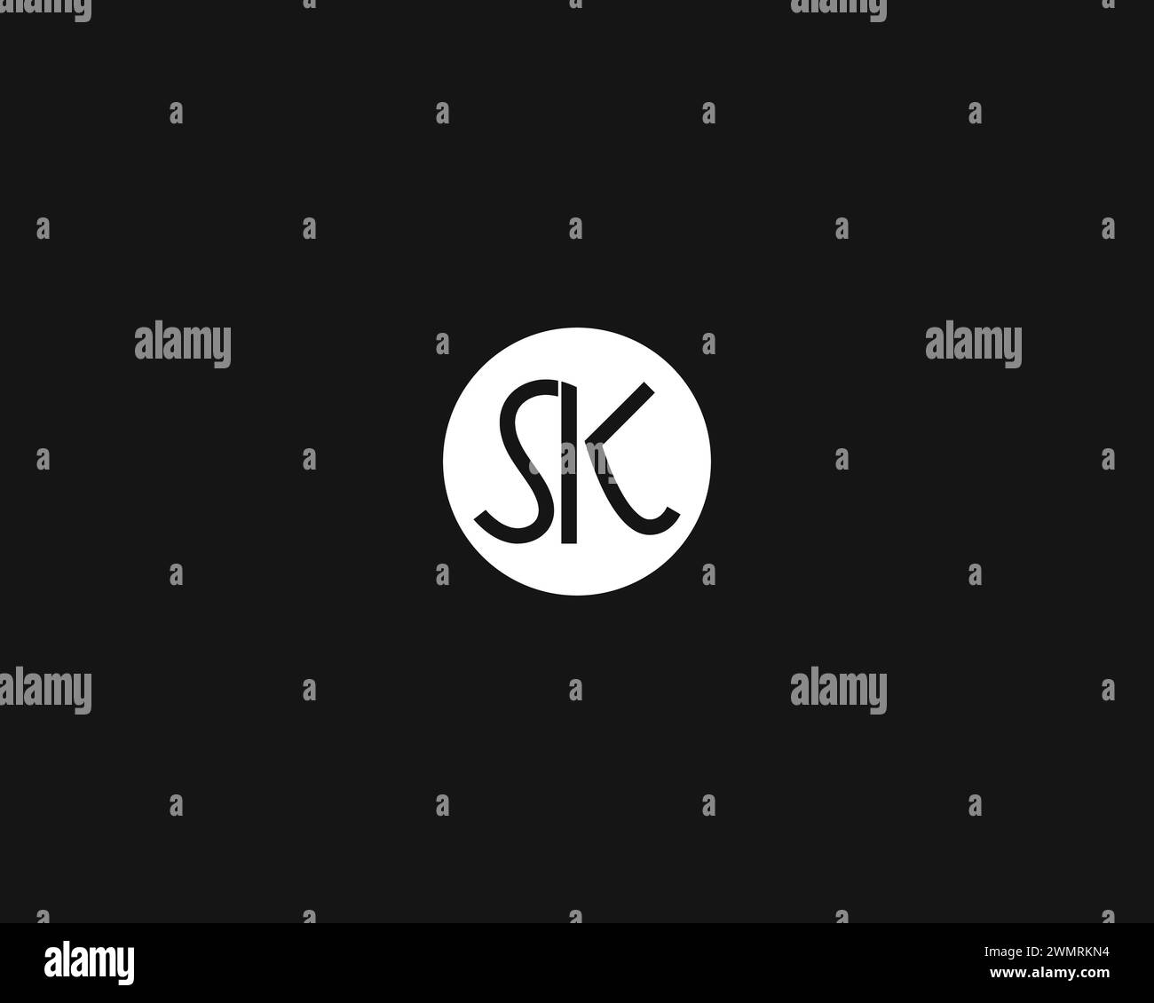 creative letter SK logo design vector template Stock Vector Image & Art ...