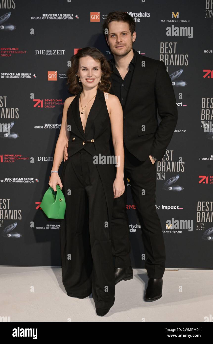 Munich, Germany. 27th Feb, 2024. Actors Darya Birnstiel and Philip ...