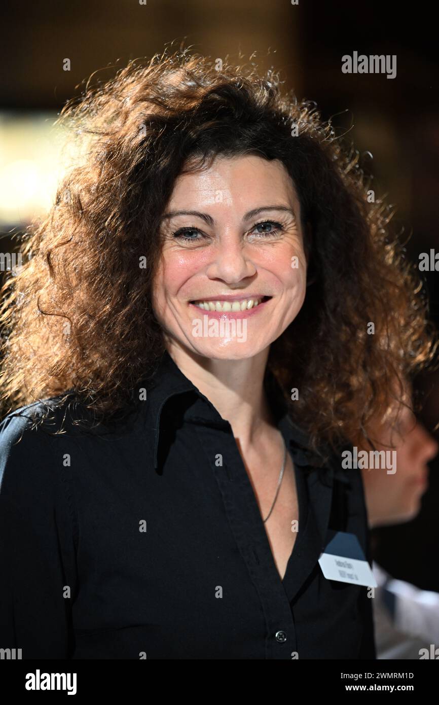 Munich, Germany. 27th Feb, 2024. Andrea Bury stands on the white carpet ...