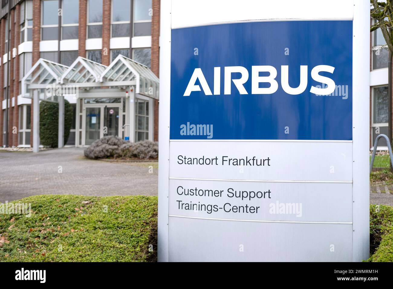 Advertising banner Airbus front office building, Technology and ...
