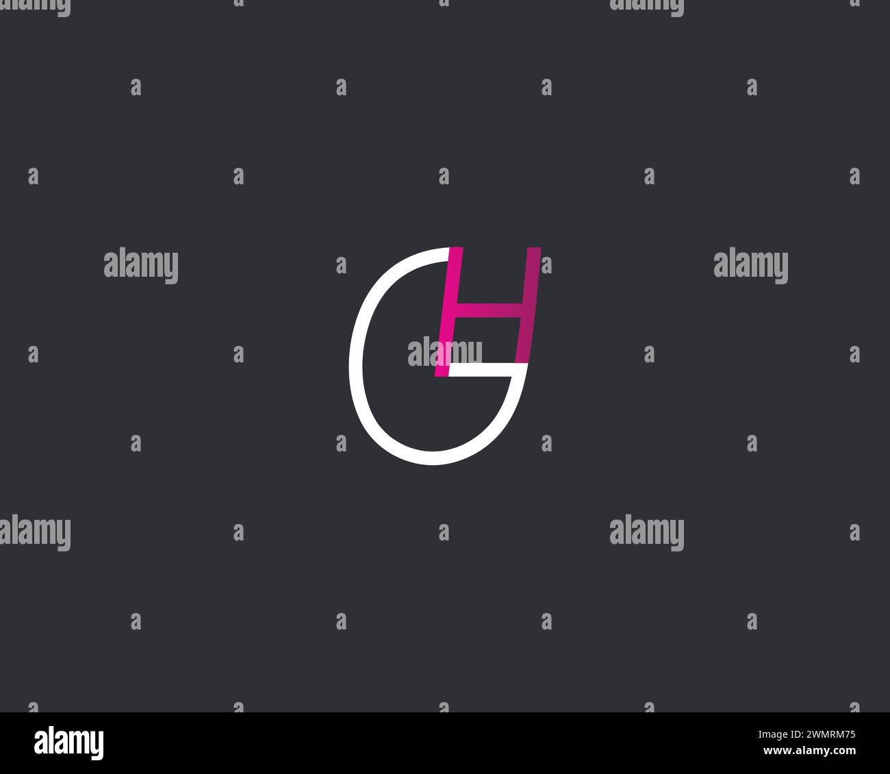 creative letter GH logo design vector template Stock Vector Image & Art ...