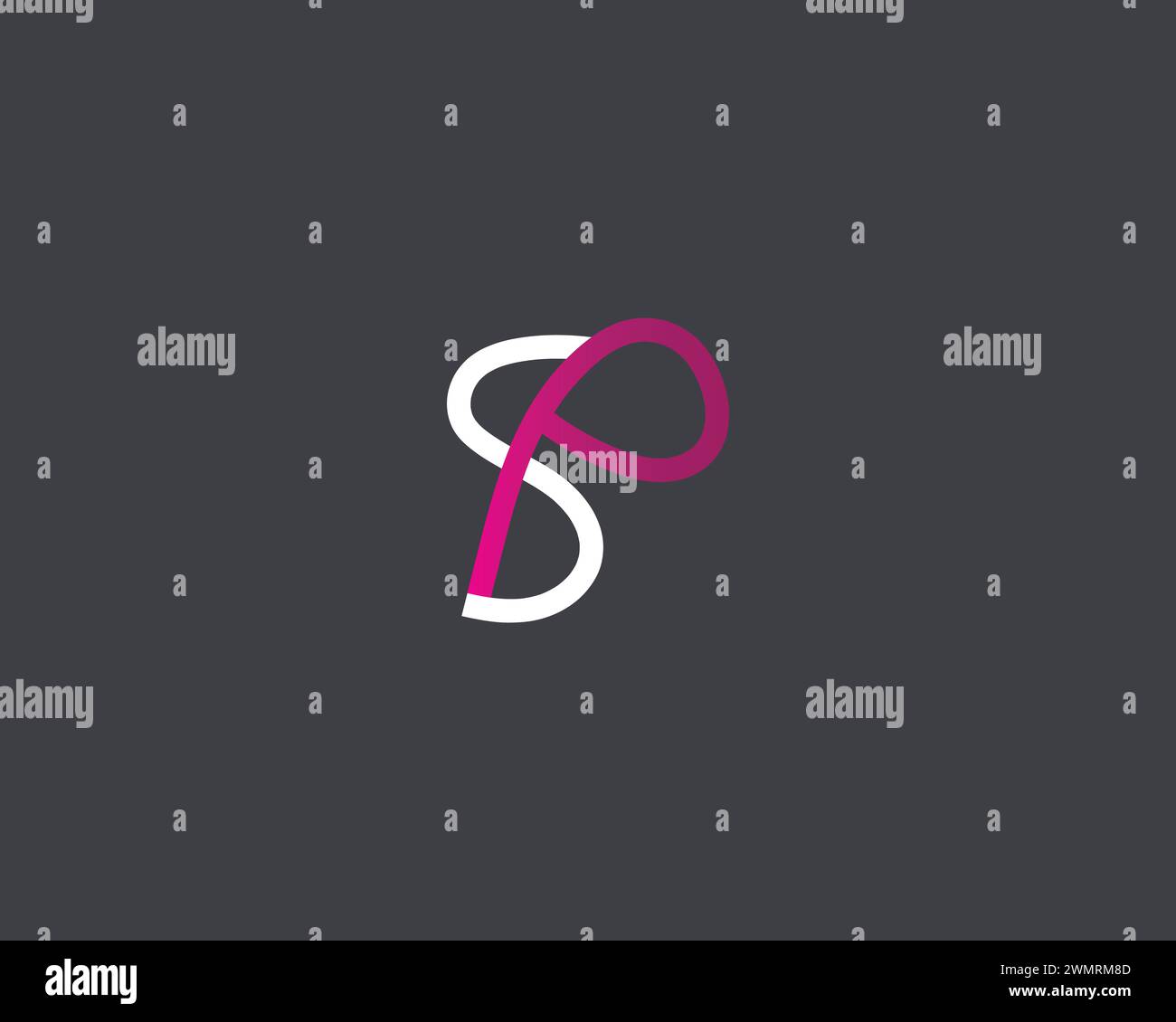 creative letter SP or PS logo design vector template Stock Vector Image ...