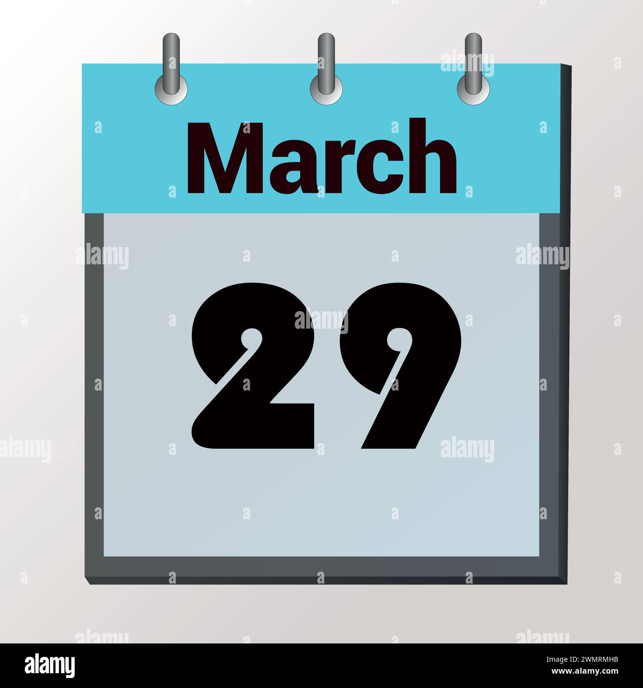 day on the calendar, vector image format, March 29 Stock Vector Image ...
